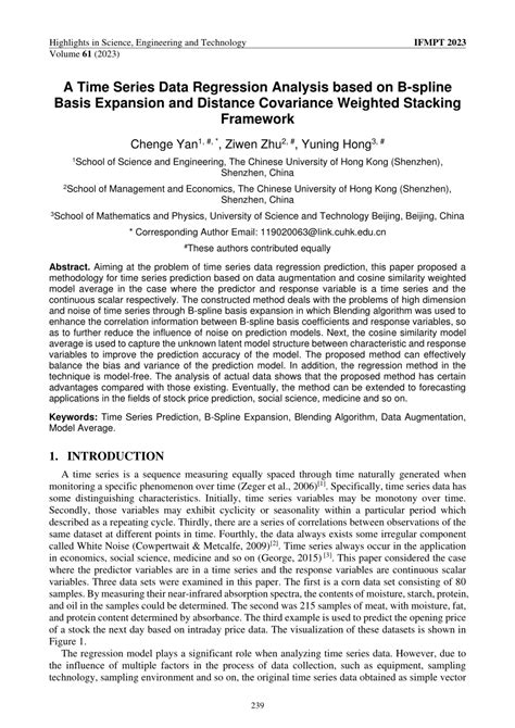 pdf a time series data regression analysis based on b spline basis expansion and distance