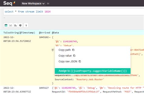 JSON Viewer Fails To Suggest Variable Name When Used In Tabular Result Sets Issue