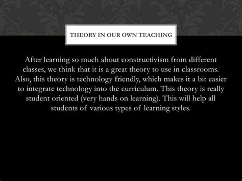 Constructivism Theory PPTX Constructivism Theory PPTX