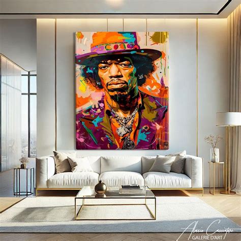 Jimi Hendrix Wall Art Graffiti Art Canvas Music Wall Art Decor Jimi Hendrix Poster Canvas