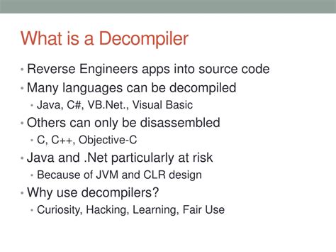 Ppt Decompiling Android Powerpoint Presentation Free Download Id1523512