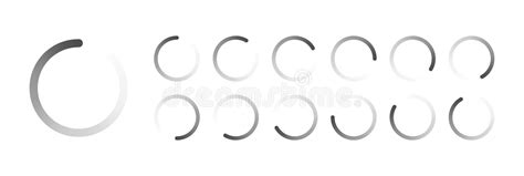 circular loading buffering icons vector set stock vector illustration