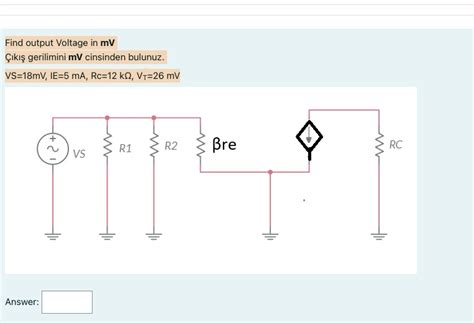 solved find output voltage in mv Çıkış gerilimini mv