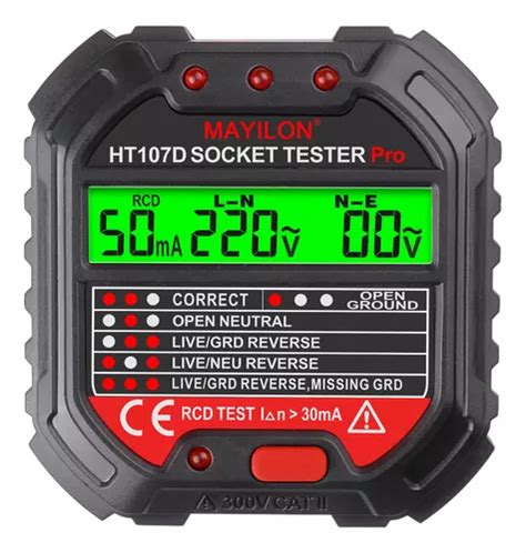 Socket Tester With Voltage Display And Indicator Lights Mercadolivre