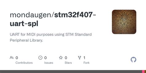 Github Mondaugen Stm32f407 Uart Spl Uart For Midi Purposes Using Stm