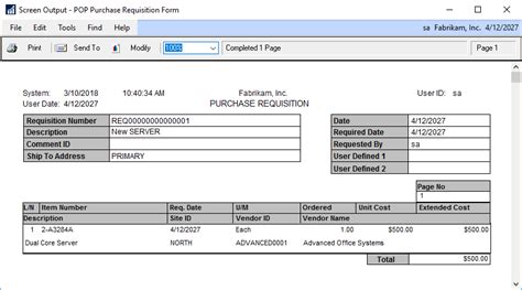 hands on with mdgp 2018 rtm new features print purchase requisition