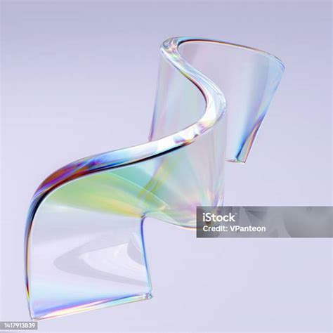 다채로운 3d 유체 모양 홀로그램 그라데이션 기하학적 아트 포스터 템플릿 분산 효과 유리 3d 렌더링 모션에 대한 스톡 사진 및