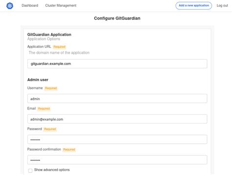 Install On An Existing Cluster Using Kots Gitguardian Documentation