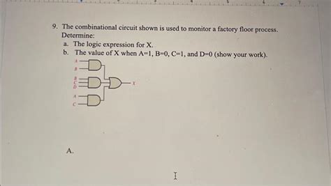 Solved 9 The Combinational Circuit Shown Is Used To Monitor