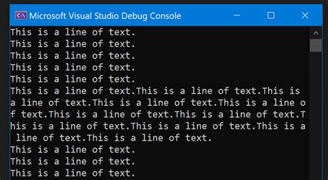 Visual Studio Debug Console Weird Behaviour Compared To Normal Console