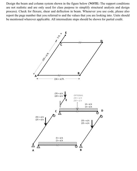 Solved Design The Beam And Column System Shown In The Figure Chegg Com