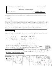 Mathematics Of Data Models Homework Course Hero