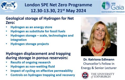 Webinar Hydrogen Storage For Net Zero Spe London Section Posted On The Topic Linkedin