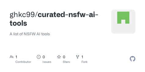 GitHub Ghkc99 Curated Nsfw Ai Tools A List Of NSFW AI Tools