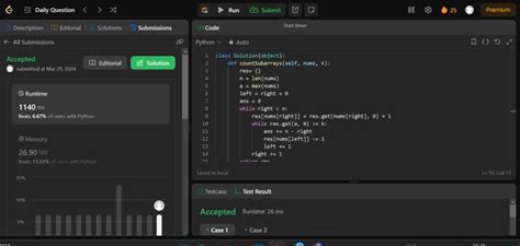 Day 93 Of 100daysofcode Count Subarrays Soumyashis Sarkar Posted On