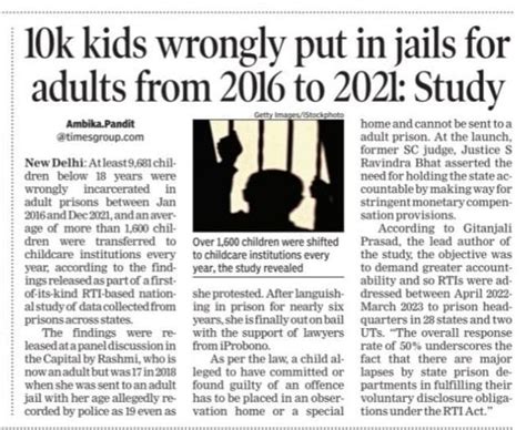 Anant Kumar Asthana On Linkedin पिछले पांच सालों में देश भर में दस हजार बच्चे जेलों में बंद किए