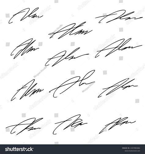 Document Signature Ideas Transparent Background Stock Vector Royalty Free 2337901661
