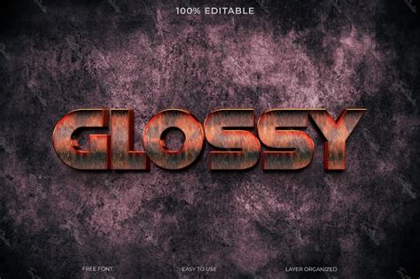 Glossy Text Style Effect Photoshop Premium Psd File