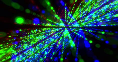 Bright Glowing Multi Colored Beautiful Laser Lines From Dots And