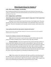 Module Six Notes Rtf What Should I Know For Module 6 6 00 19th Century Changes Introduction