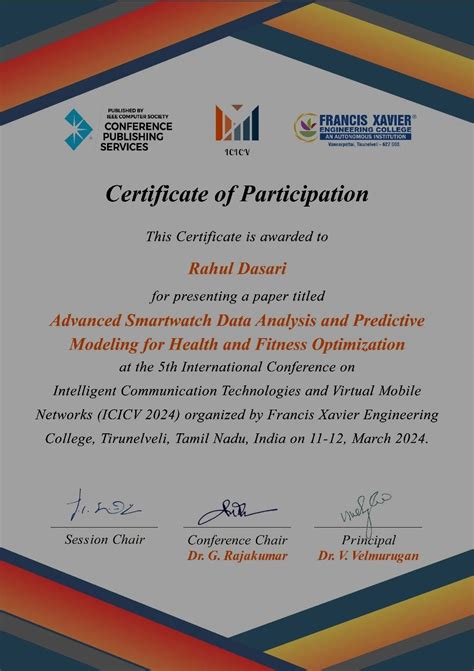 Rahul Dasari On Linkedin Thrilled To Share That Our Research Paper Titled Advanced Smartwatch