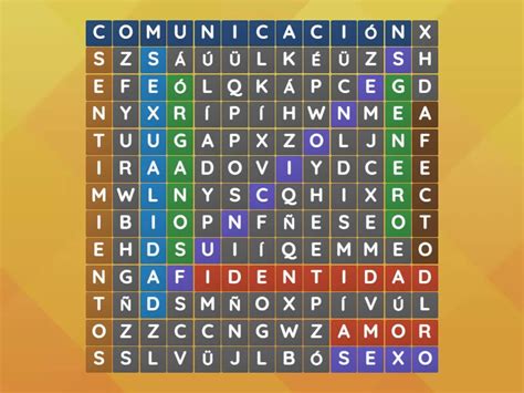 Sopa De Letras Sexualidad Wordsearch