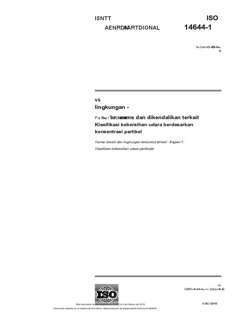 Iso 14644 1 Version 2015 Fr Id Pdf