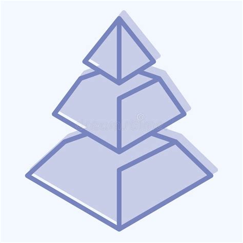 Icon Pyramid Chart Related To 3d Visualization Symbol Two Tone Style Simple Design Editable
