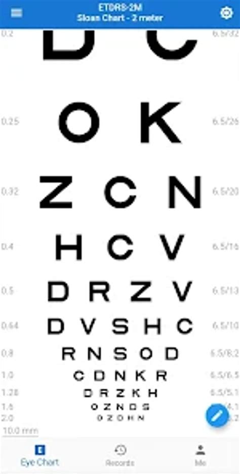 Android 용 Eye Chart For Eye Care Profess 다운로드