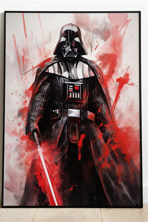 Darth Vader Printable Wall Art Star Wars Wall Art Bedroom Living Room