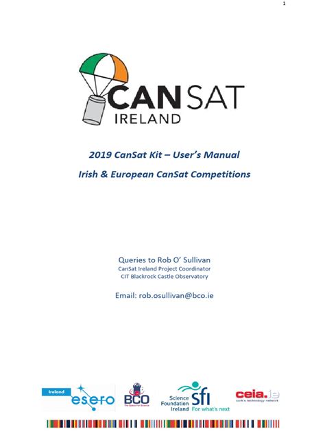 Cansat Usermanual 2019 Irelandexample Pdf Arduino Electronic Circuits