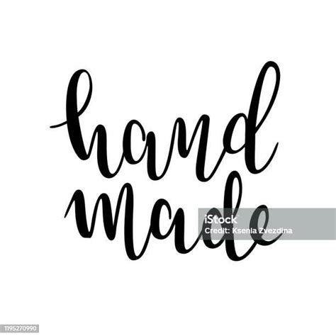 수제 레터링 로고 타입 중소기업 또는 재봉사용 브러시 펜 필기 서예 격리 벡터 쓰기 공예에 대한 스톡 벡터 아트 및 기타 이미지 공예 그리기 만들기 Istock