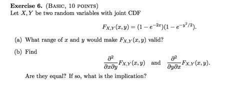 solved let x y be two random variables with joint cdf f x