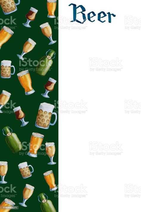 맥주 유리 모든 유형 수제 맥주 서예 디자인과 다양한 유형의 맥주의 일러스트레이션 레스토랑 일러스트 0명에 대한 스톡 벡터 아트 및 기타 이미지 Istock