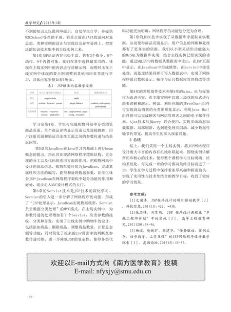 JSP网络程序设计主线实例教学法的应用探讨 南方医科大学教学发展中心
