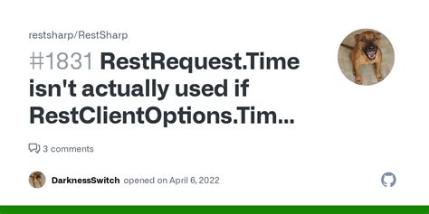 restrequest timeout isn t actually used if restclientoptions timeout was set on restclient
