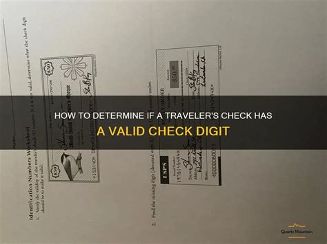 How To Determine If A Travelers Check Has A Valid Check Digit
