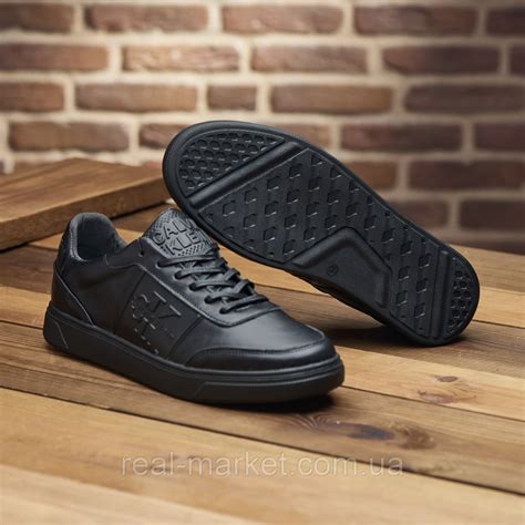 Купить Кожаные кеды мужские осень весна черные классические повседневные кеды под джинсы из