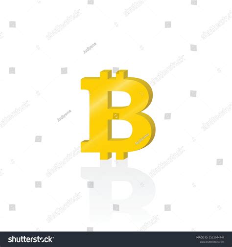 3d Gold Bitcoin Symbol Vector Graphics Stock Vector Royalty Free