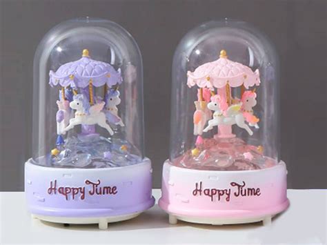 گوی شیشه ای موزیکال اسب تک شاخ