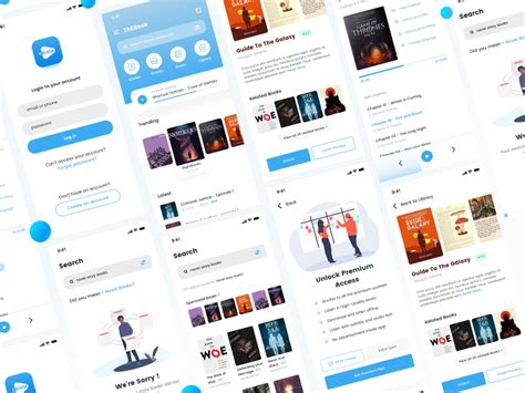 ebook app ui ux and visual design by biswajit das ⚡️ on dribbble