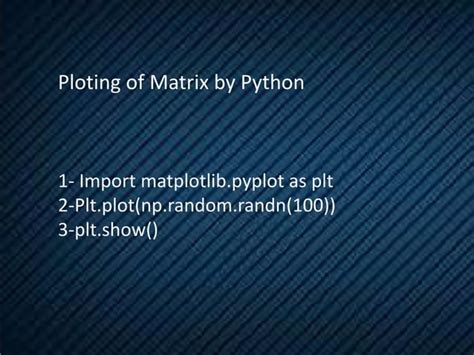 Linear Algebra In Python Pptx