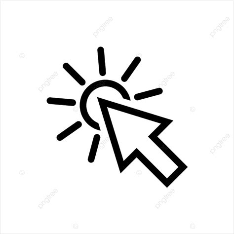 Cursor Click Icon Vector Art Illustration Click Digital Pictogram Png And Vector With