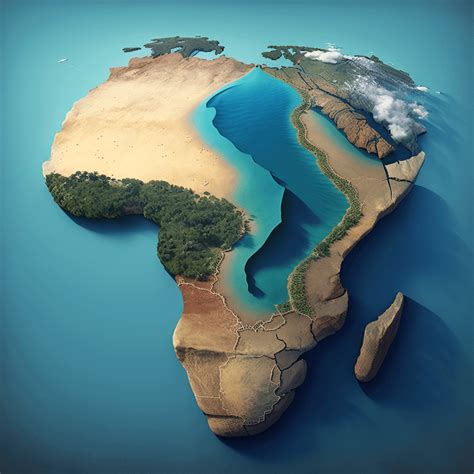 Africa Splitting In Half Map