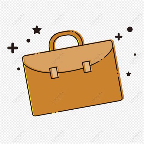 손으로 그린 서류 가방 Png 일러스트 무료 다운로드 Lovepik