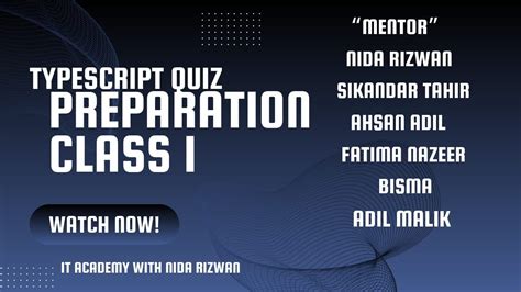 typescript quiz preparation class 1 mcqs questions youtube