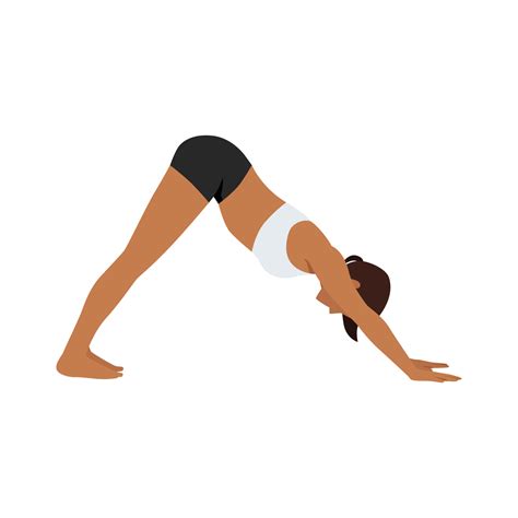 Woman Doing Adho Mukha Svanasana Or Downward Facing Dog Yoga Pose