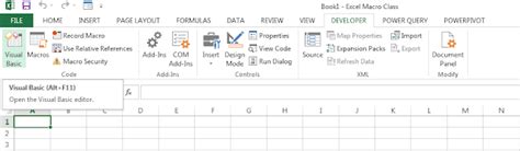 Excel Macro Class Developer Tab And Vba Editor