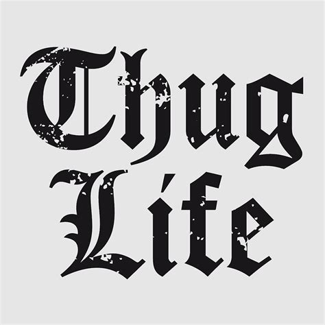 2pac Thug Life Tattoo Font