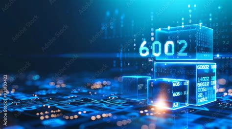 Blue Background With Digital Data And Binary Code In The Foreground